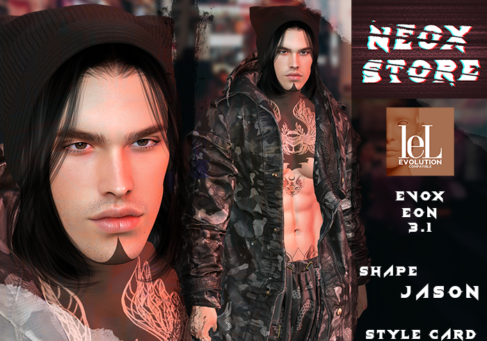 Second Life Marketplace - [Neox] Shape Jason Lelutka EvoX Eon 3.1